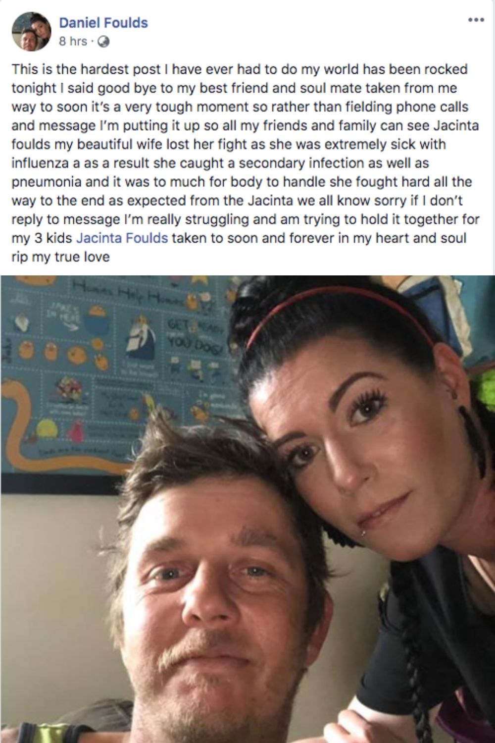 Queensland mum of three Jacinta Foulds dies of influenza related ...